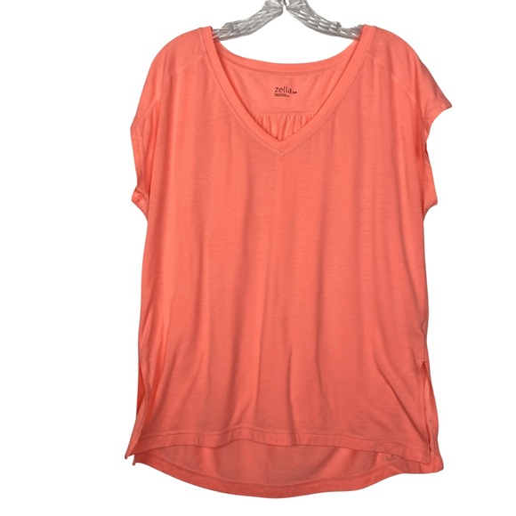 Zella | Tops | Zella Cool Down Orange Relaxed Fit | Poshmark